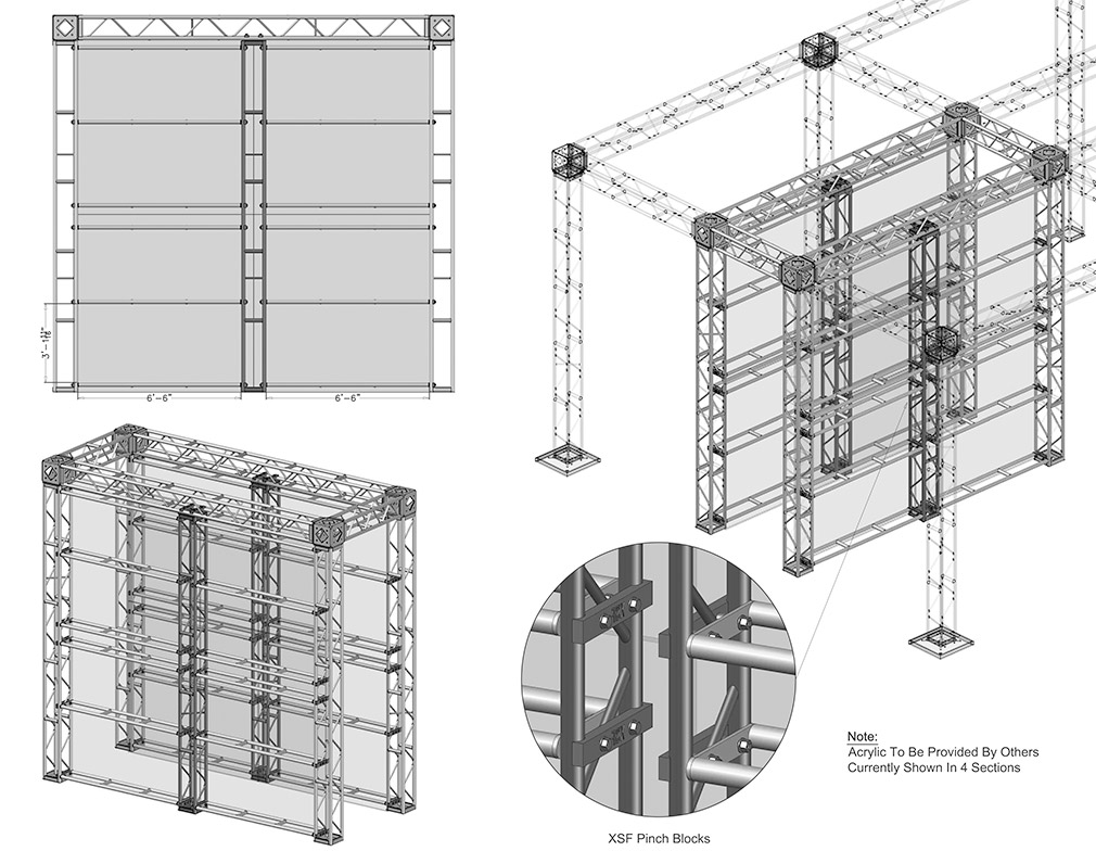 Aluminum Truss In Fitness Gym and Ninja Course Facilities