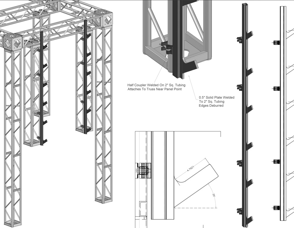 Aluminum Truss In Fitness Gym and Ninja Course Facilities
